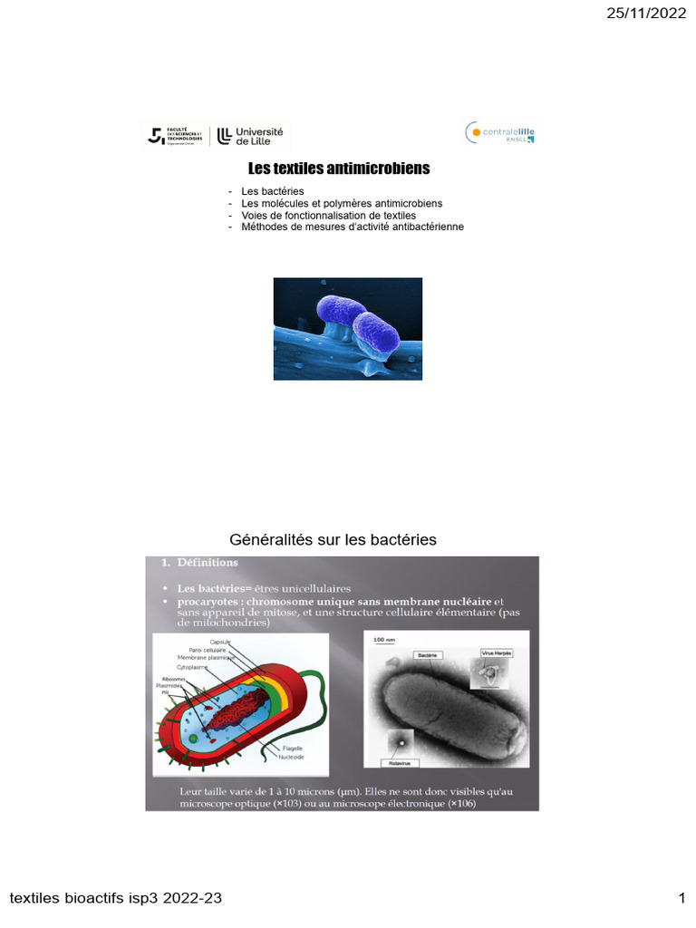 ISP3-textiles Bioactifs-2022-23 | PDF