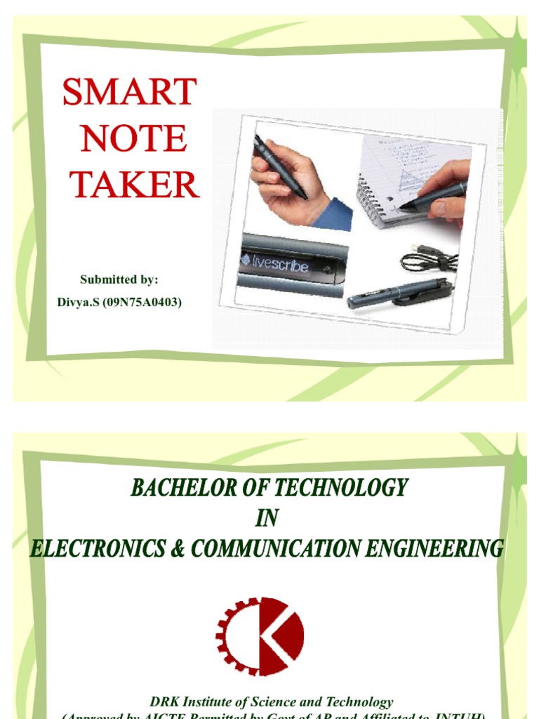 Smart Note Taker | PDF