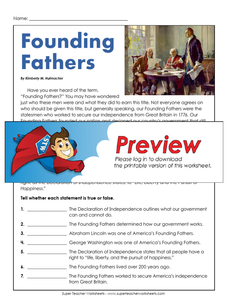 5th-Founding-Fathers Reading | PDF | Founding Fathers Of The United ...