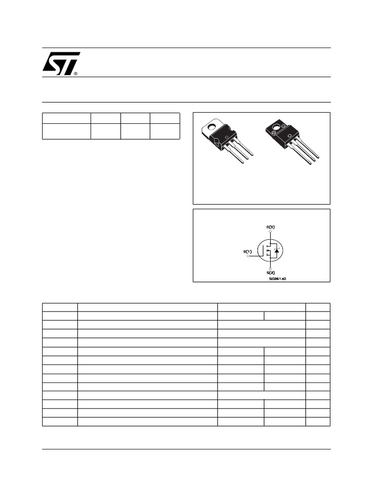 p2nc60fp - ST Micro - Power Mosfet | PDF