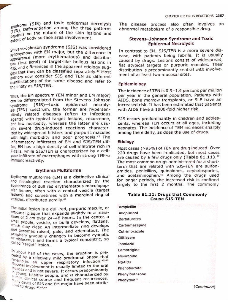 Steven Johnson syndrome | PDF