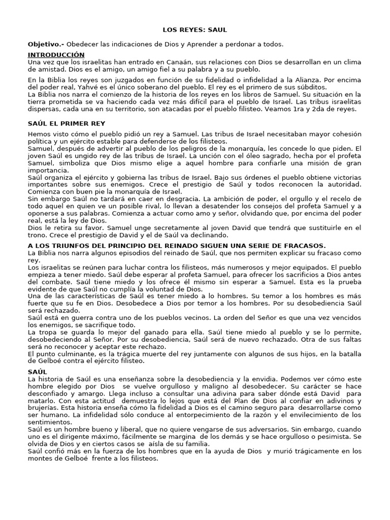Los Reyes Saul | PDF