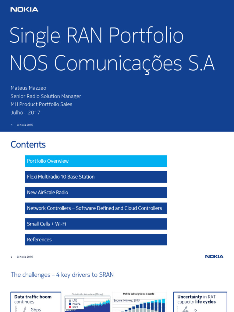 NOS SRAN - 1 - NOS Portugal - Nokia Radio Customer Presentation | PDF