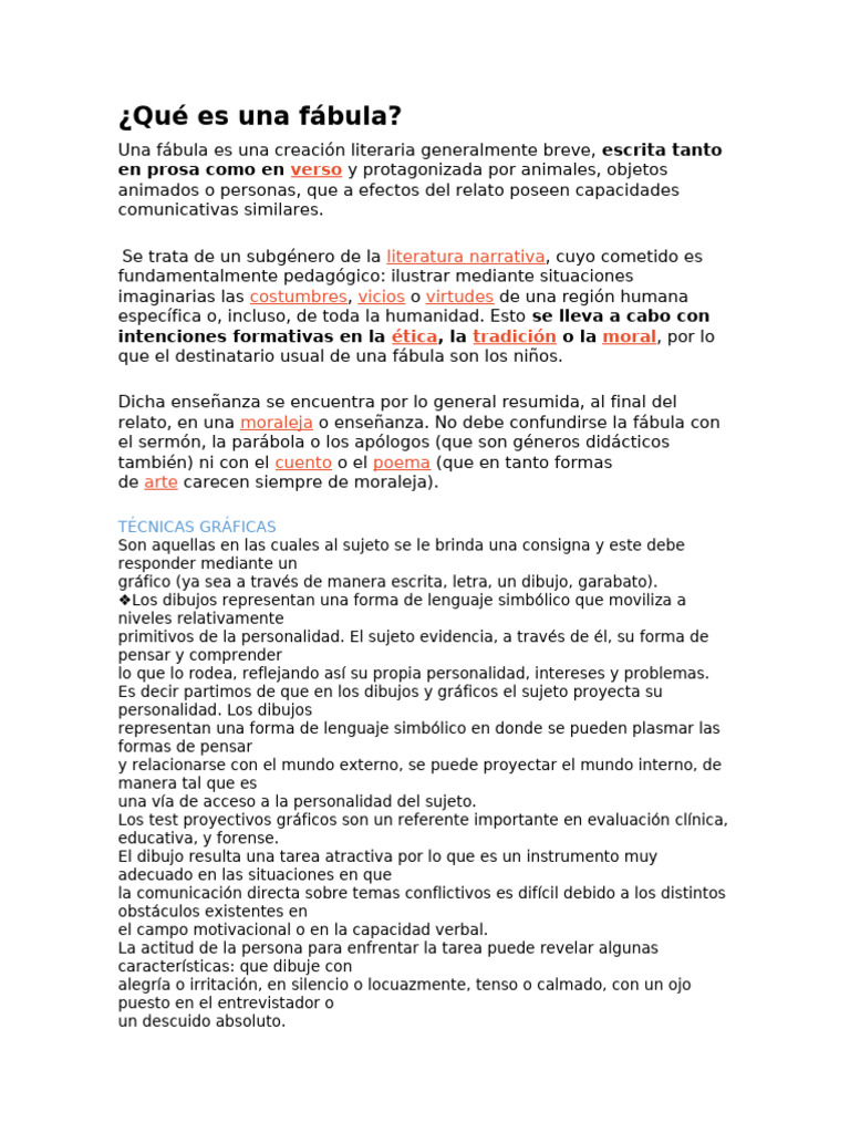 ¿Qué Es Una Fábula?: Escrita Tanto en Prosa Como en | PDF
