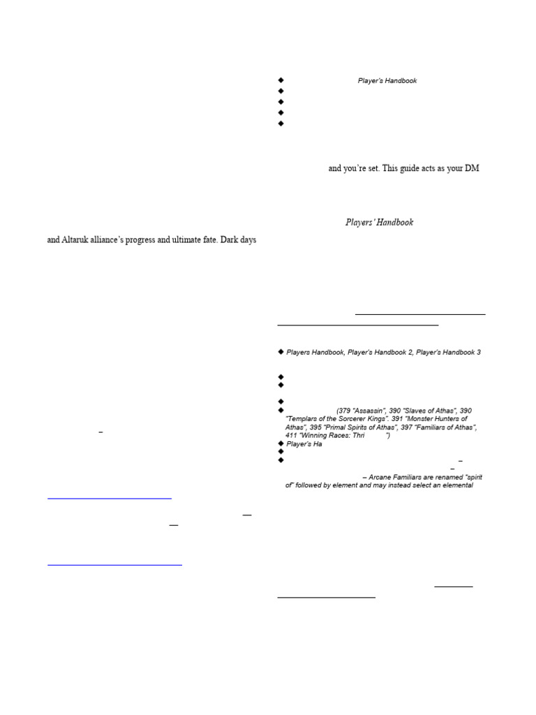 Ashes of Athas Campaign Guide v3.0 | PDF