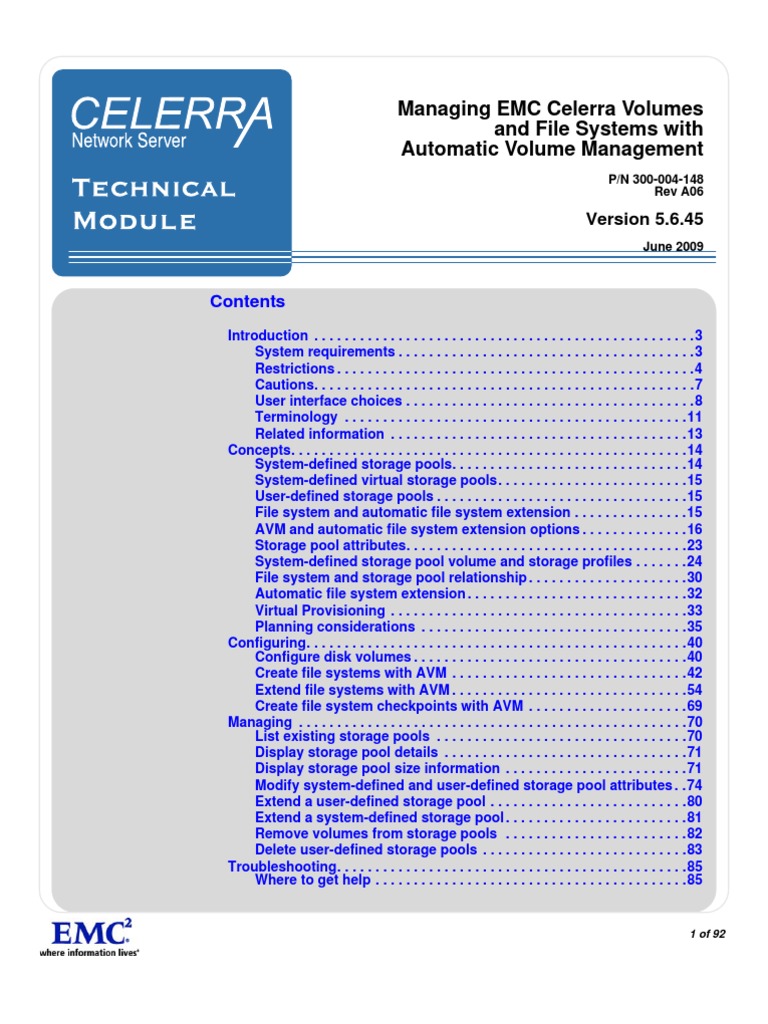 Managing Celerra File Systems Using AVM | PDF | File System | Computer File