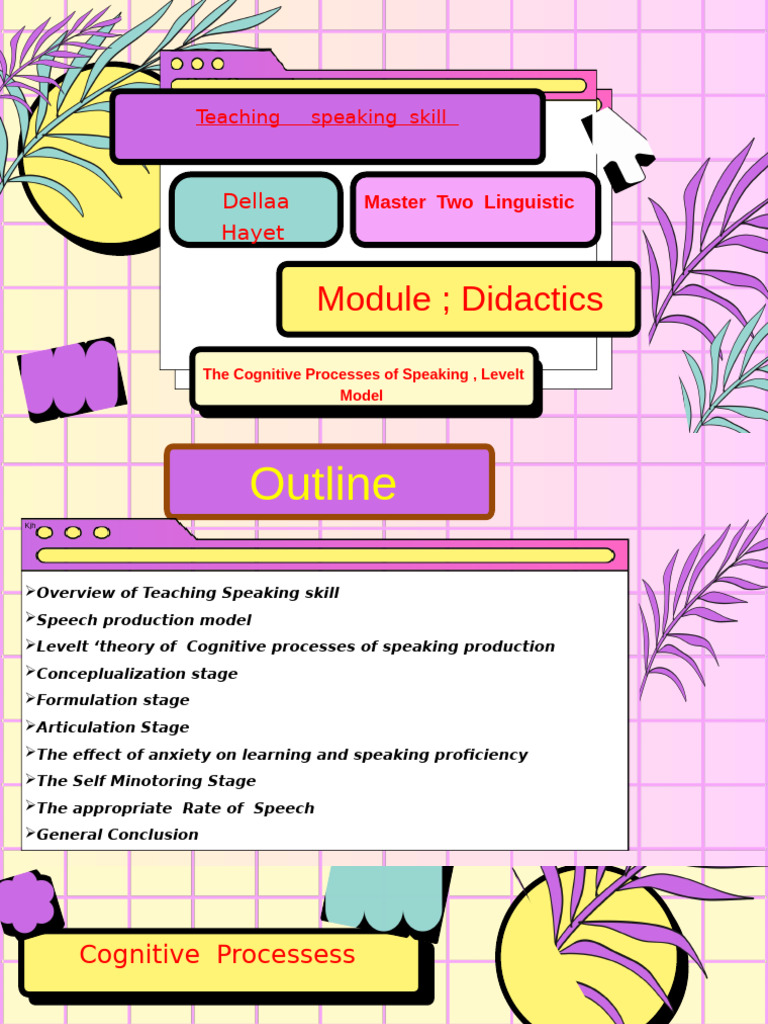 Cognitive Processes, Levelt Model | PDF
