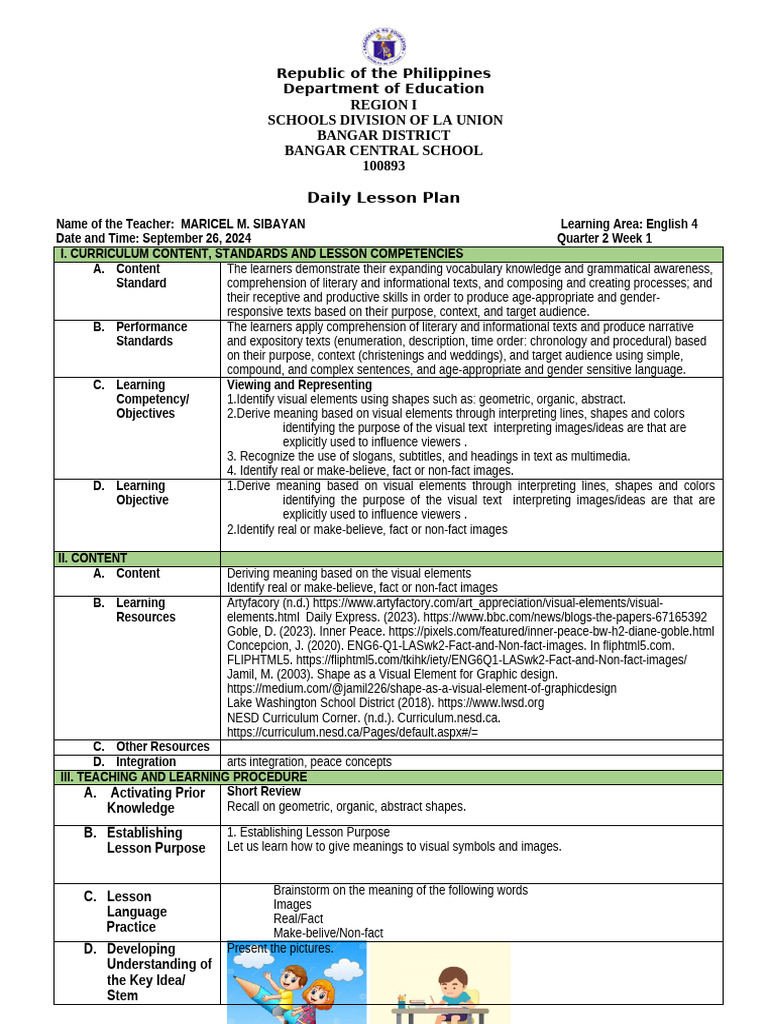 ENGLISH 4 DLP-Q2W1-Day2 | PDF