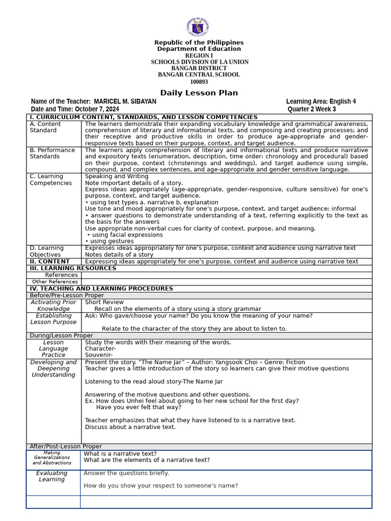 English q2 Week3 | PDF