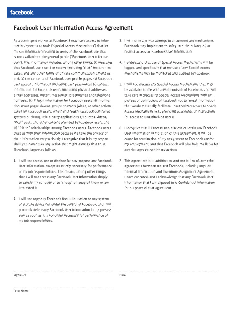 CPL User Information Access Agreement | PDF