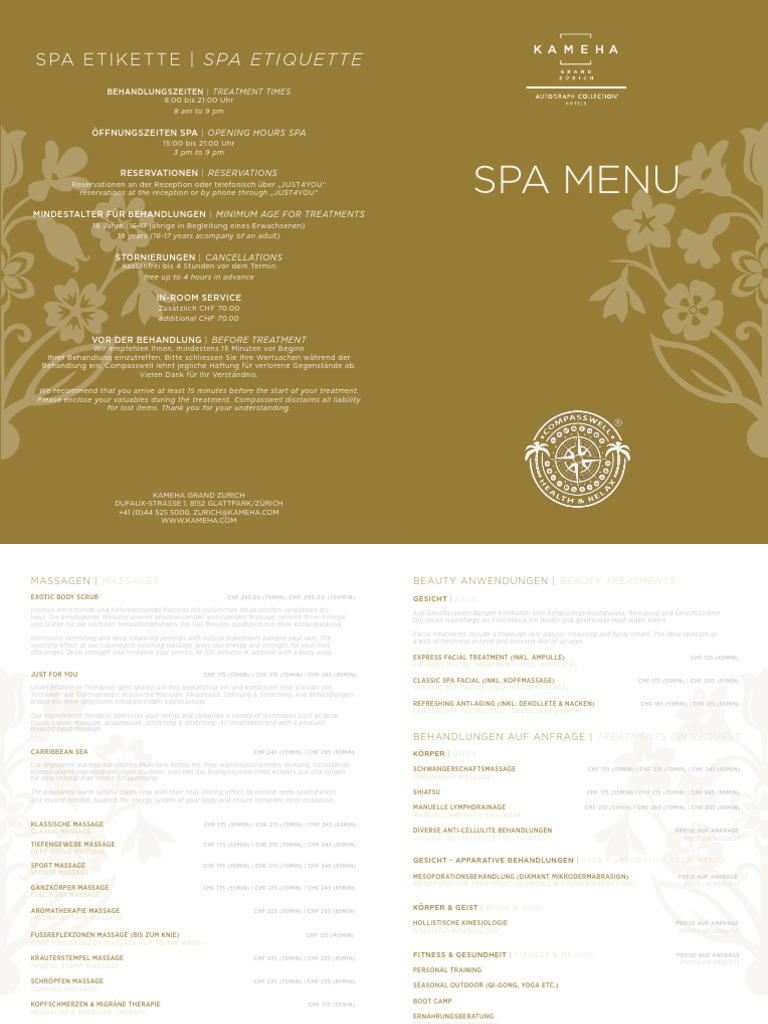 Spa Menu | PDF