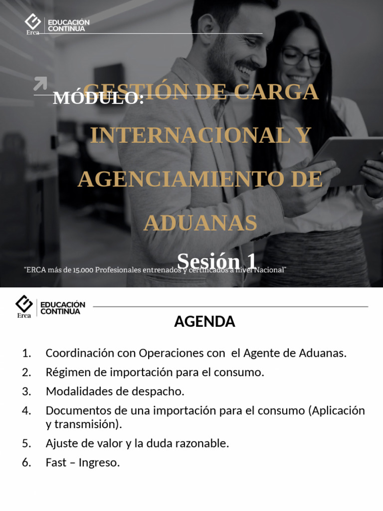 Sesion 1. Modulo Gestion de Carga Internacional y Agenciamiento de Aduana Act | PDF
