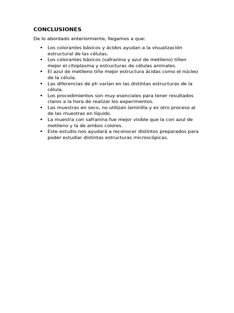 Conclusiones | PDF