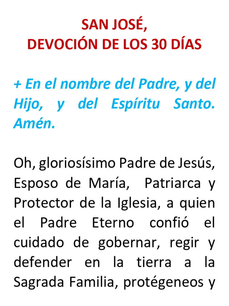 30 Días A San José | PDF | María, madre de Jesús | Cocina, comidas y vino
