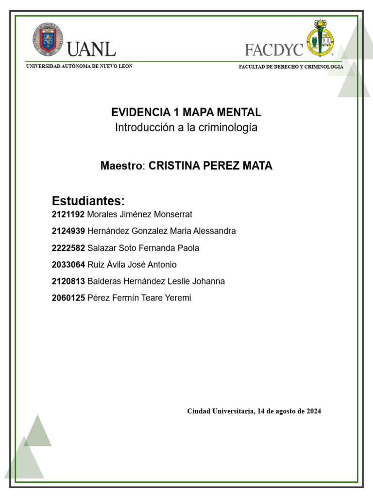Equipo - Ev1 - Mapa Mental - Ic 1 | PDF | Criminología | Ciencias sociales