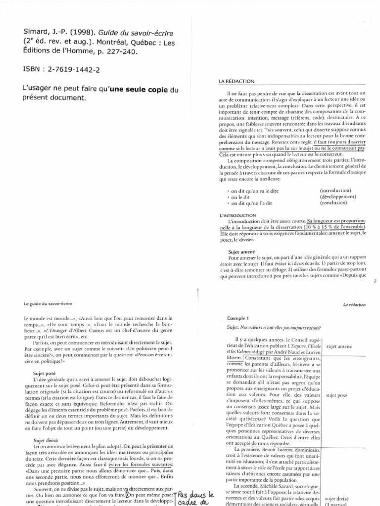 Simard Redaction Commente | PDF