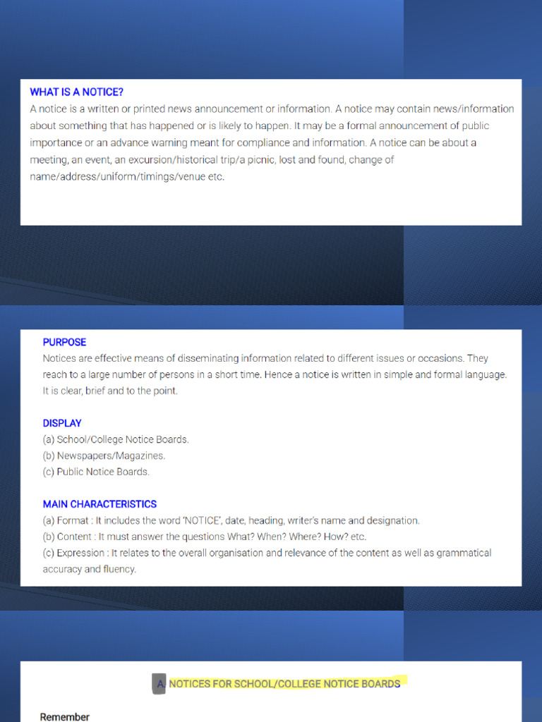 Notice Writing (1) | PDF