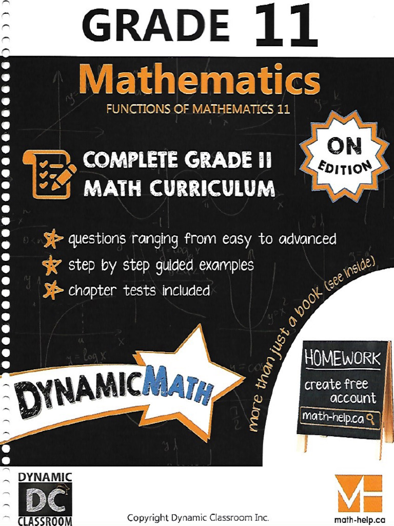 Dynamic Math Practice Book Grade 11 Math | PDF