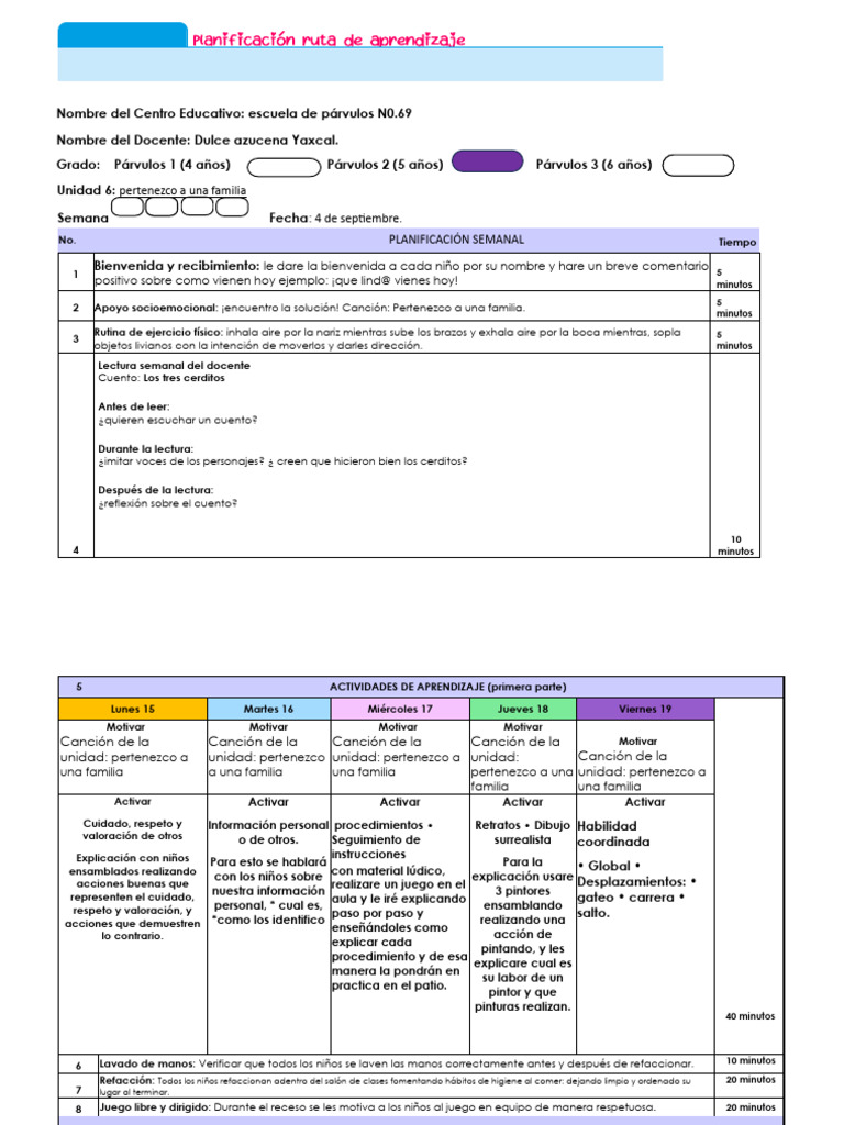 .Unidad La Familia - Semana 4 | PDF
