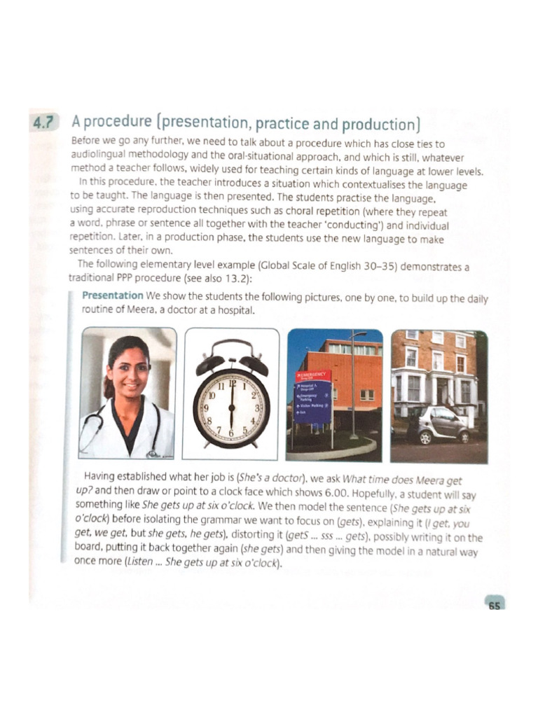 A procedure (presentation, practice and production) | PDF