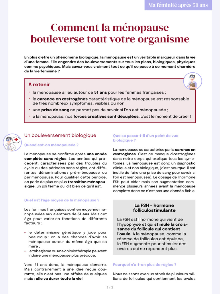 01 FEM Que Se Passe T Il A La Meno | PDF