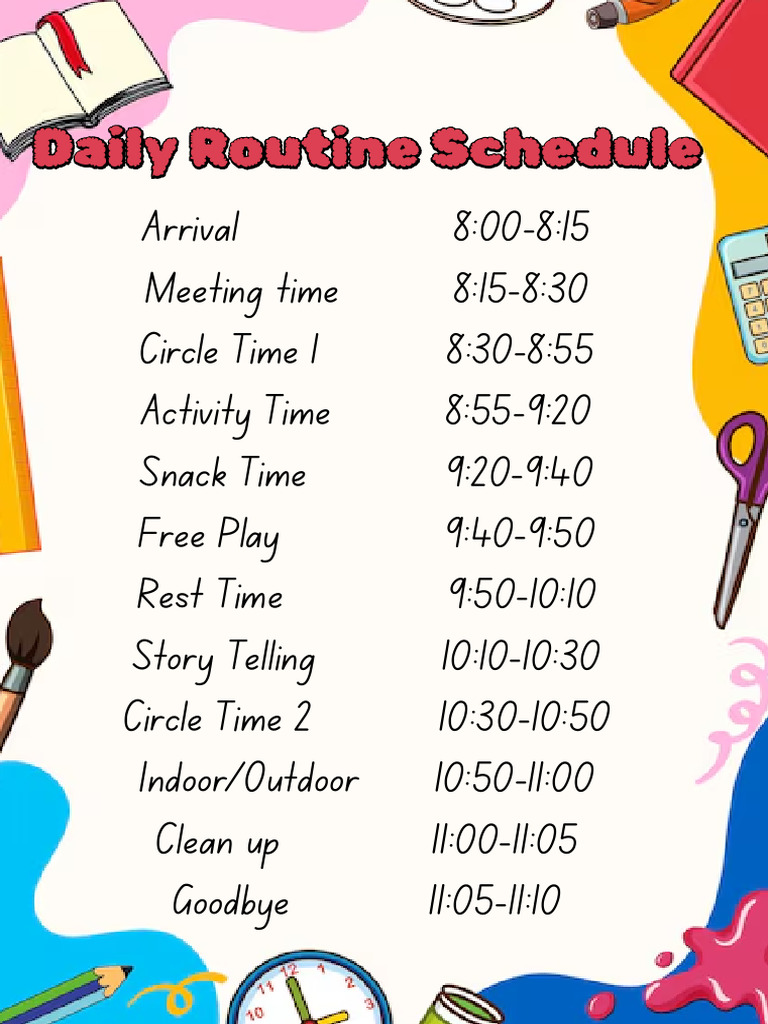 Daily Routine Schedule | PDF