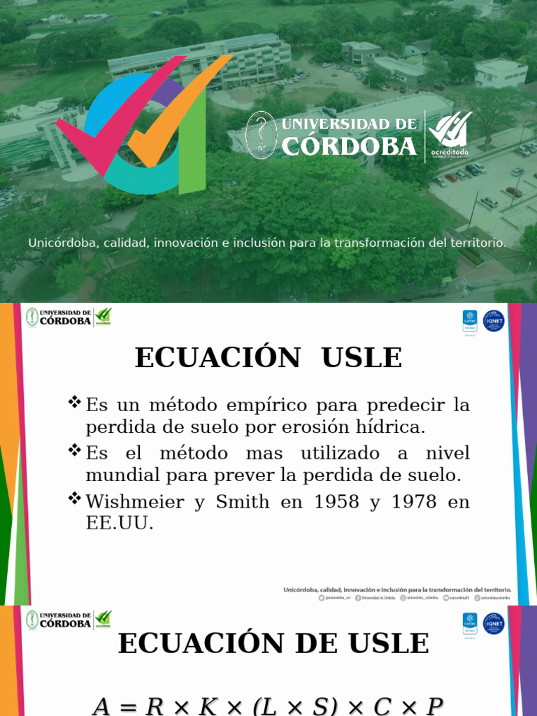 Exposicion Ecuacion USLE | PDF