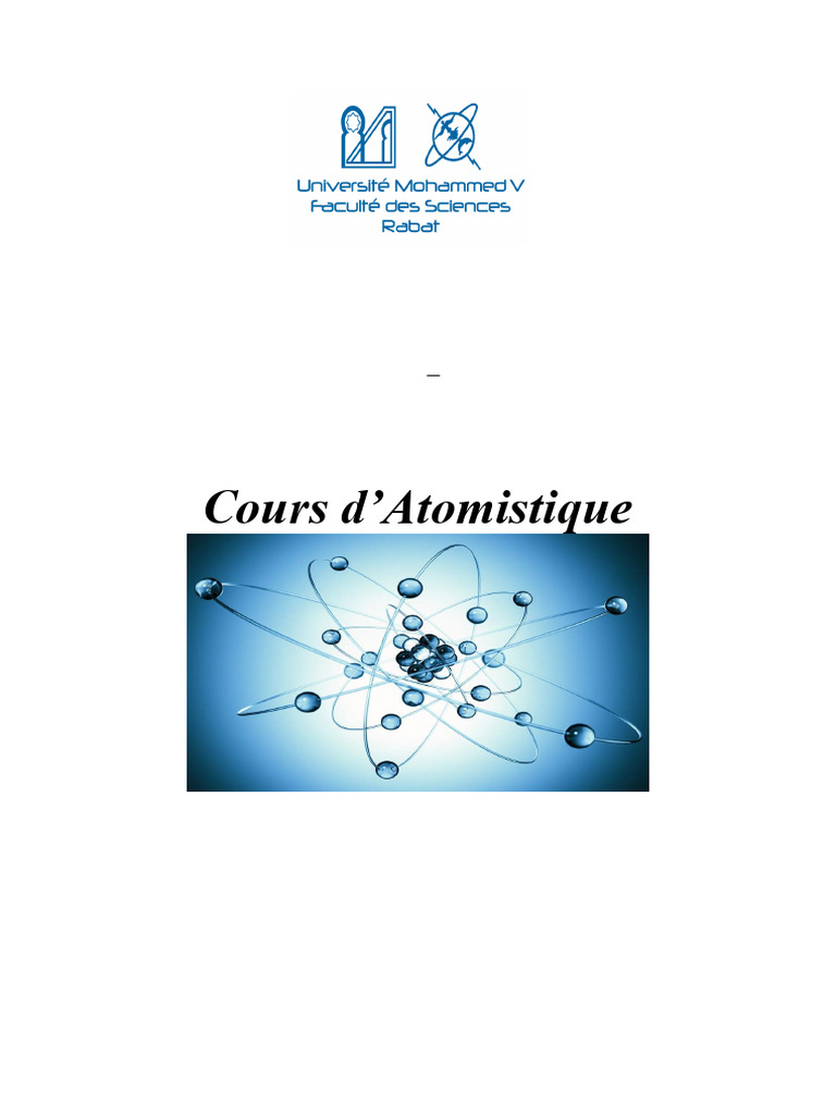 Atomistique SMPC S1 2022 - 2023 | PDF