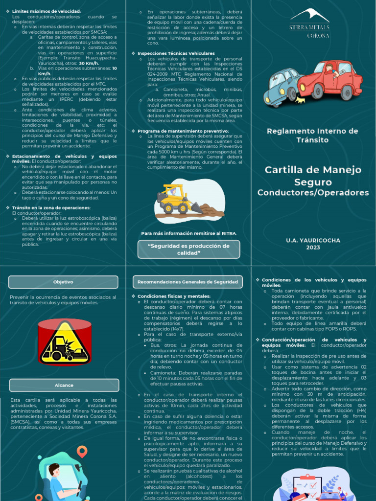 2.-Triptico-Cartilla-de-Manejo-Seguro-V.1 | PDF