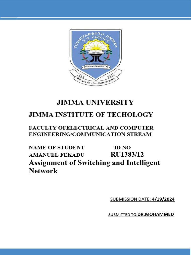 Switching and Intelligent Network Assignment 2 | PDF