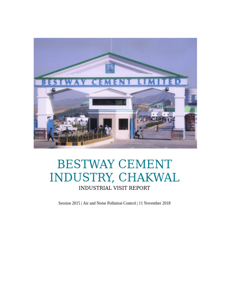 Bestway Cement Industry Tour Report - Session 2015 | PDF