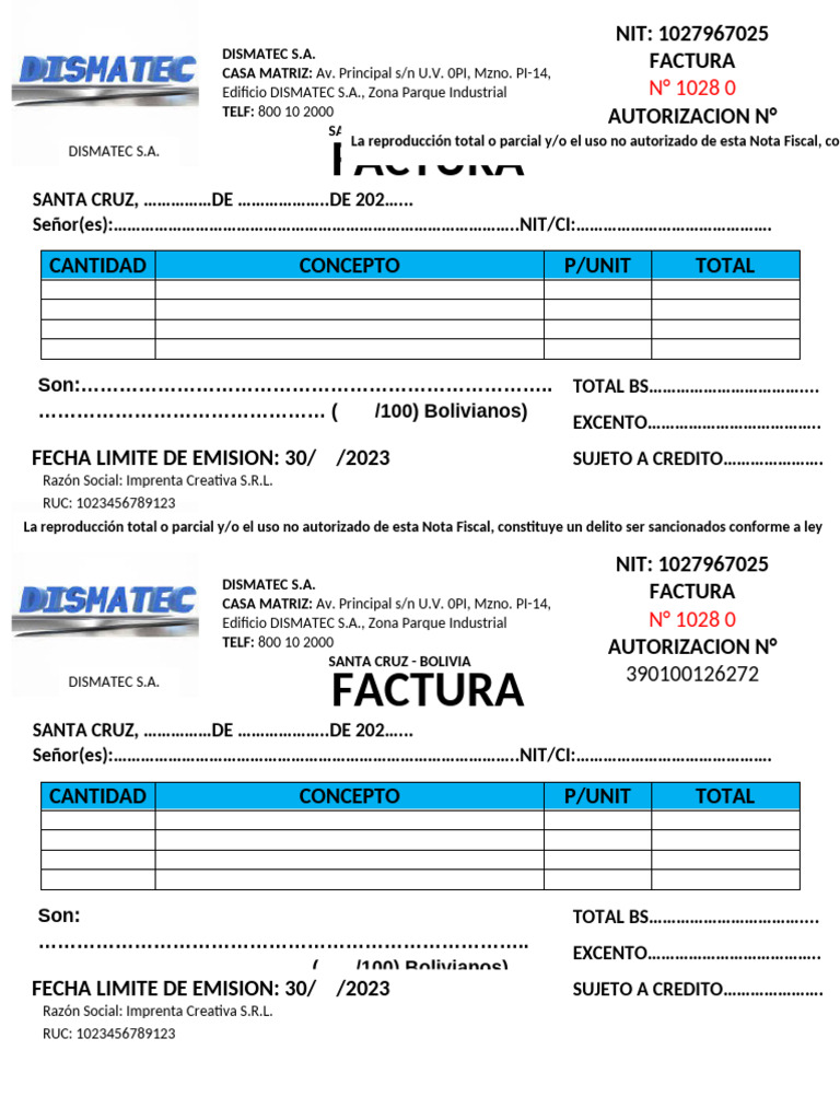 Facturas Bien Perfectas | PDF