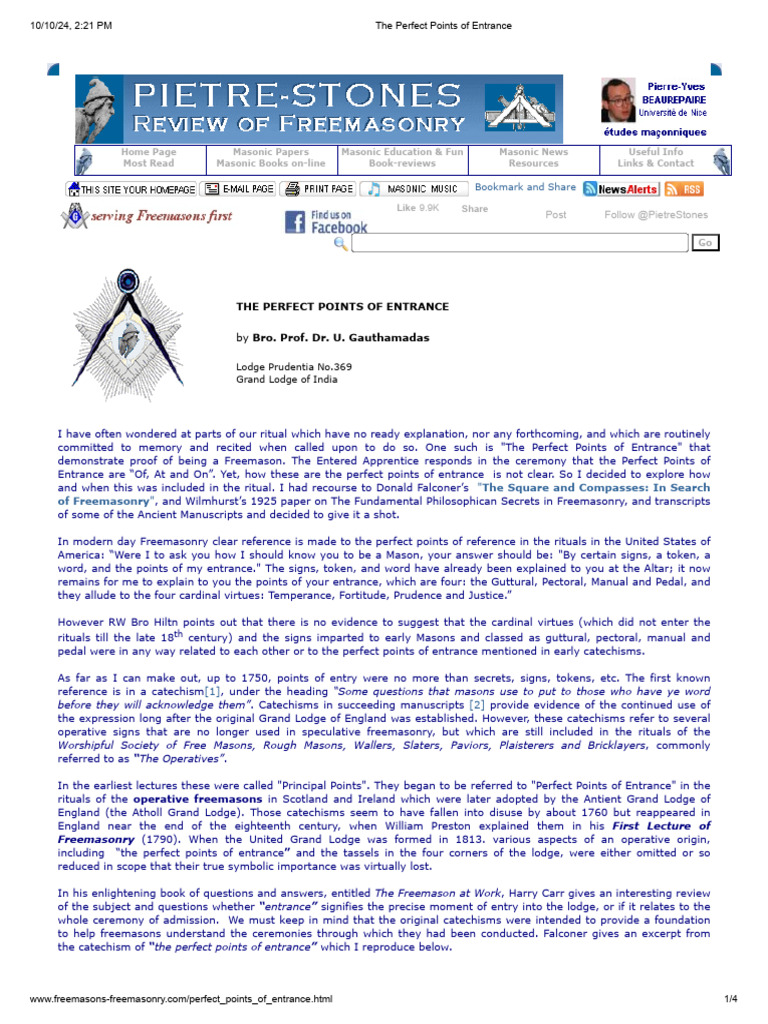 The Perfect Points of Entrance | PDF