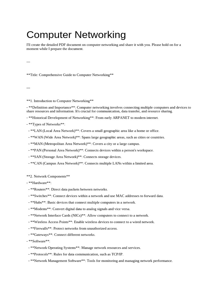 Computer Networking | PDF