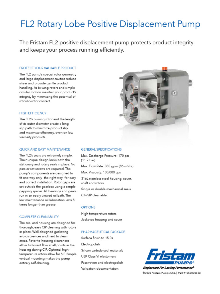 FL2 Flyer 2020 Web | PDF | Pump | Manufactured Goods