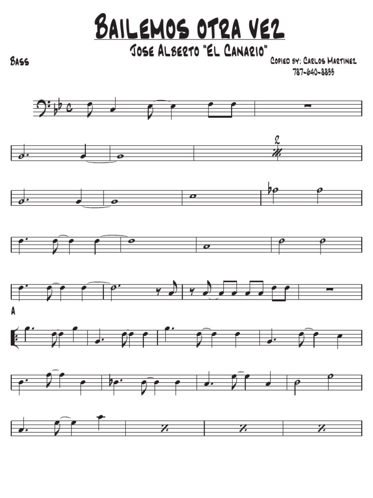 Bailemos Otra Vez - Bass | PDF