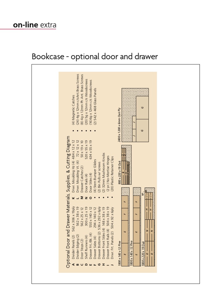 Bookcase Plans with Materials List | PDF