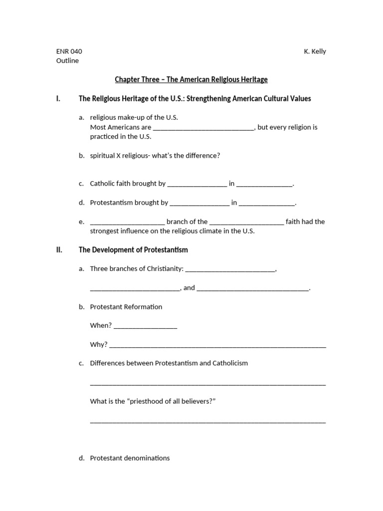 Ch. 3 Outline | PDF
