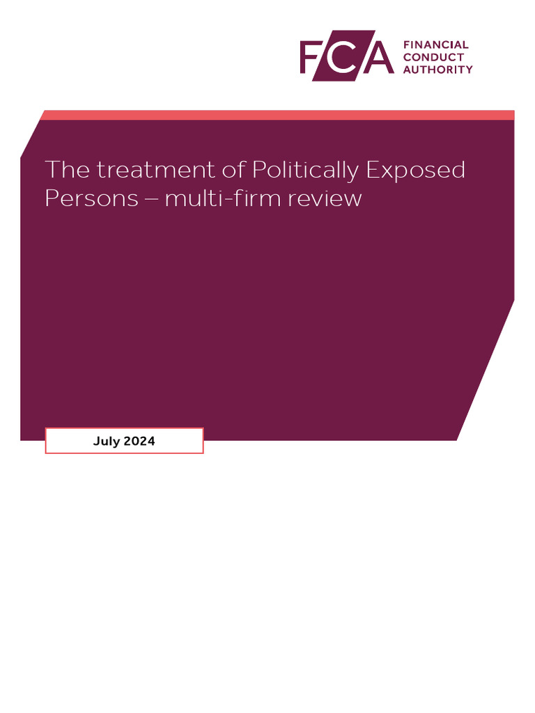 FCA Regulated Firms Treatment of PEPs | PDF