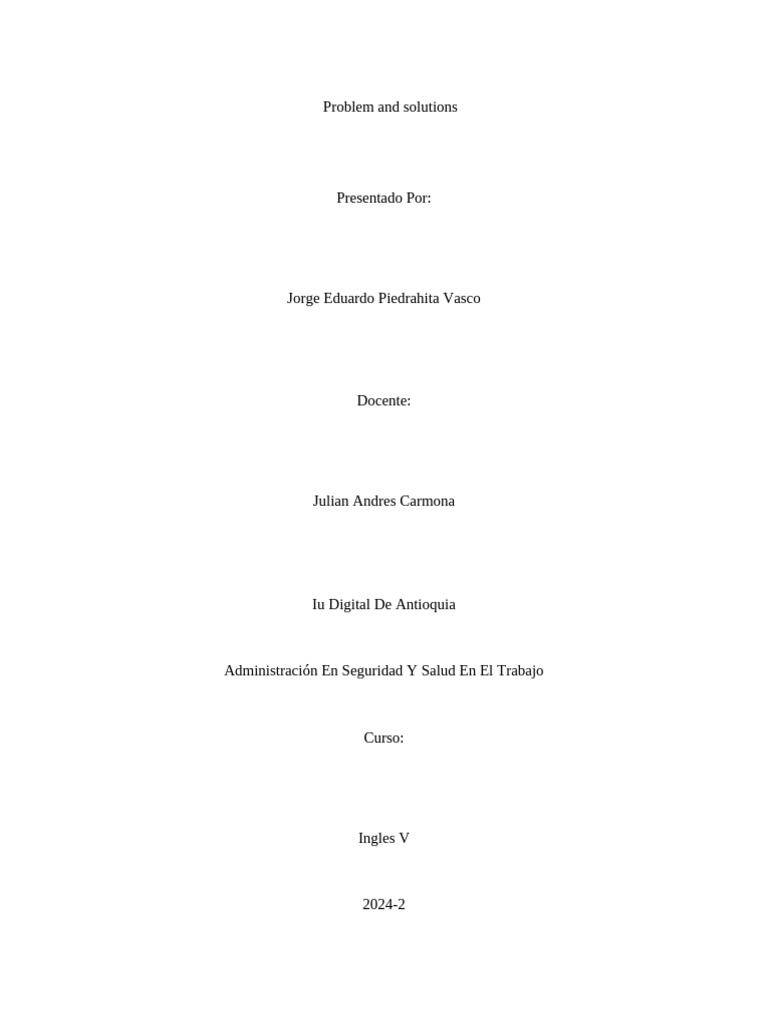 Problem and Solutions | PDF