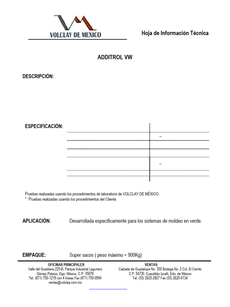 Hoja-Tecnica-Additrol-VW | PDF