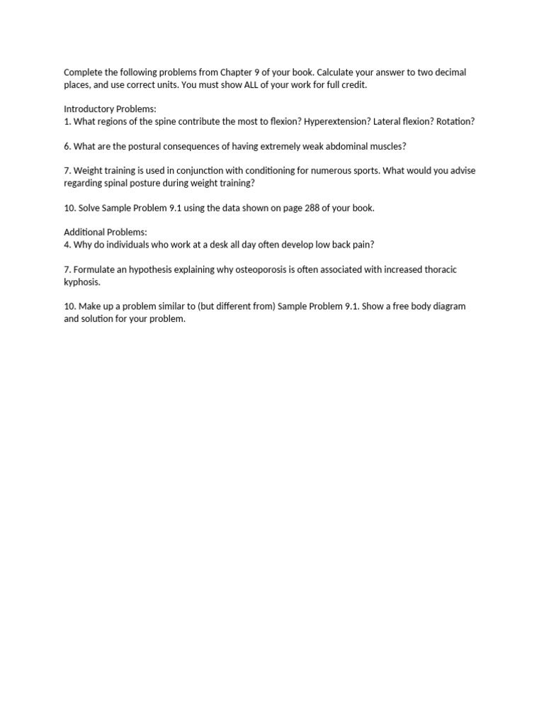 Problem Set Chapter 9 | PDF