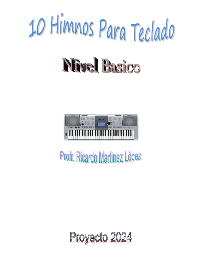 Curso de Teclado 2024 - Guia de Enseñanza y Aprendizaje | PDF | Acorde (Música) | Escala (música)