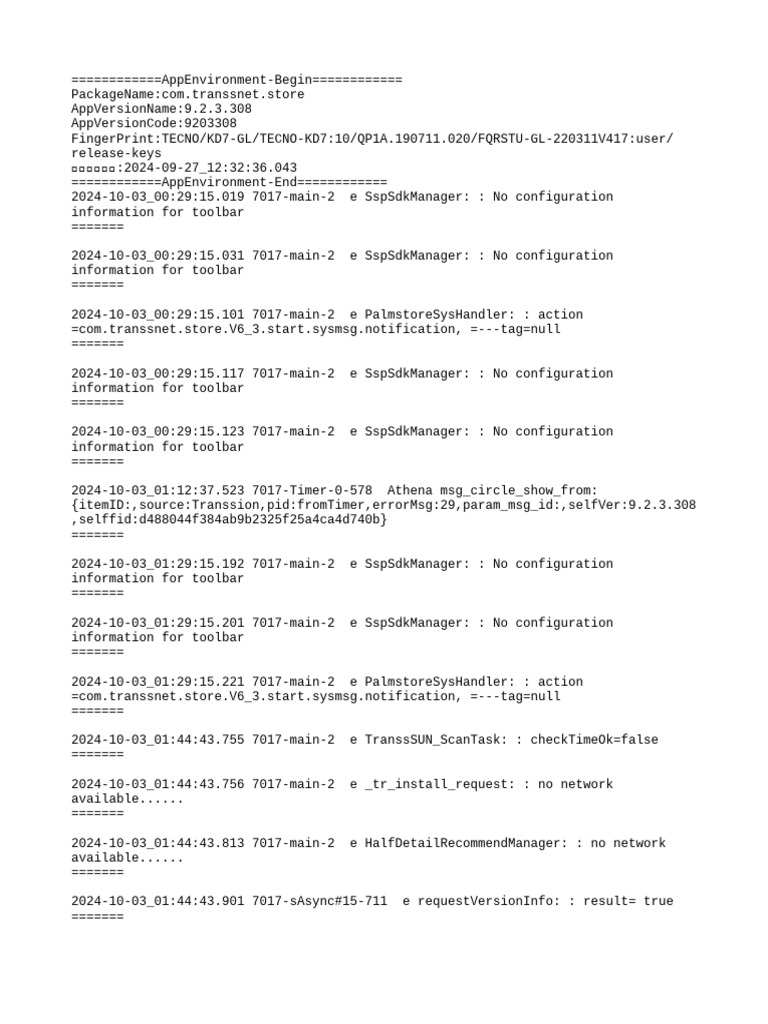 App Debug Logs for Developers | PDF