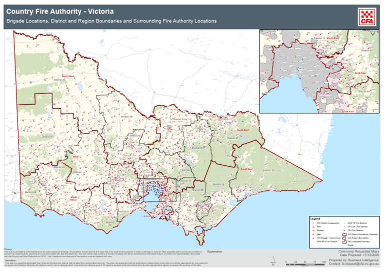 A0 Vic Map All Brigades 2021 | PDF | Public Services | Fires