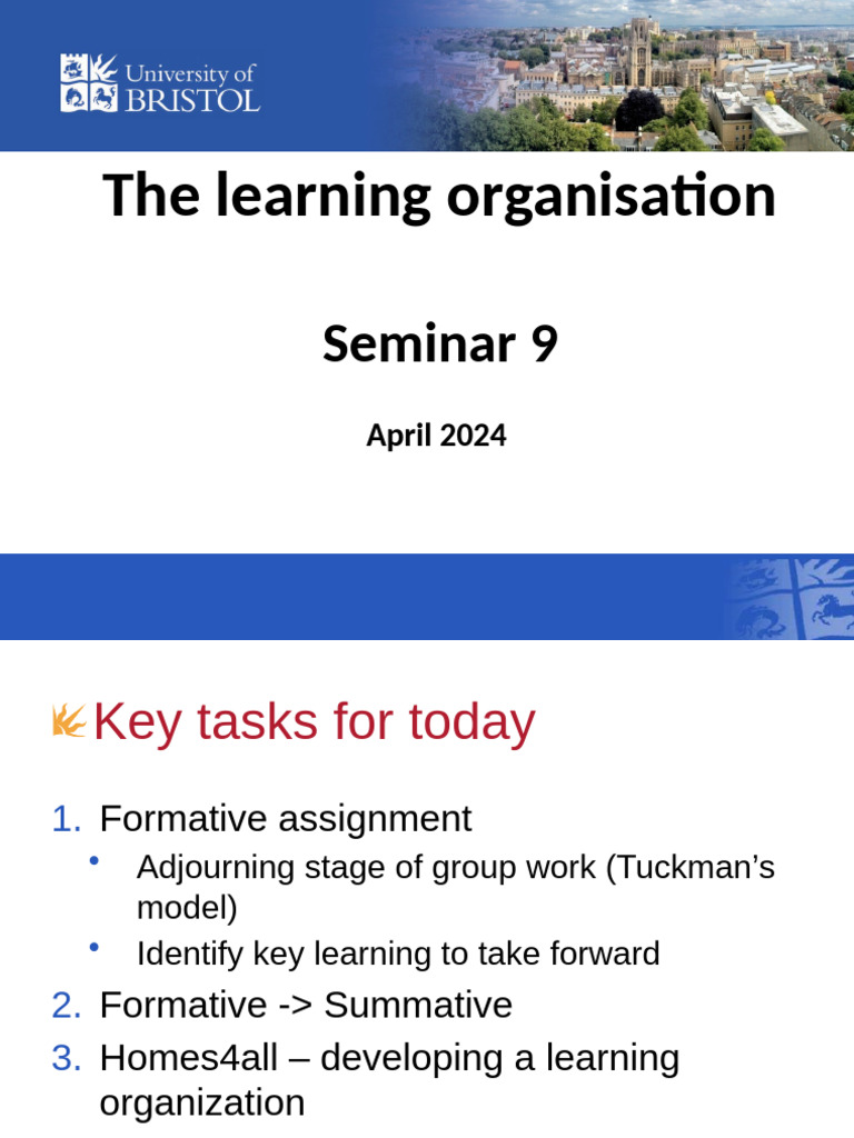 BB - 2024 Seminar 9 The Learning Organisation | PDF