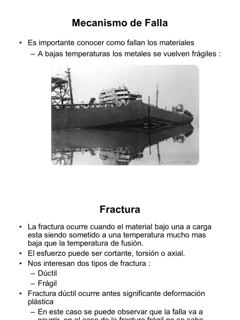 Semana7 Mecanismos de Falla | PDF | Mecánica de fractura | Fatiga (material)