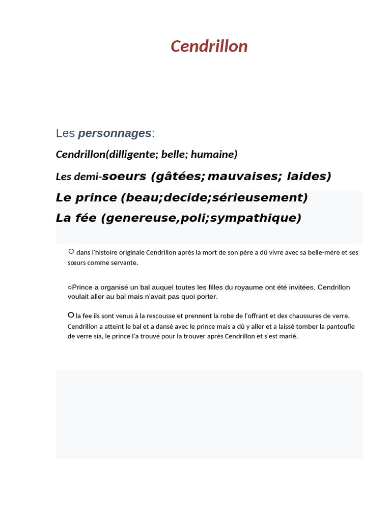 Cendrillon | PDF