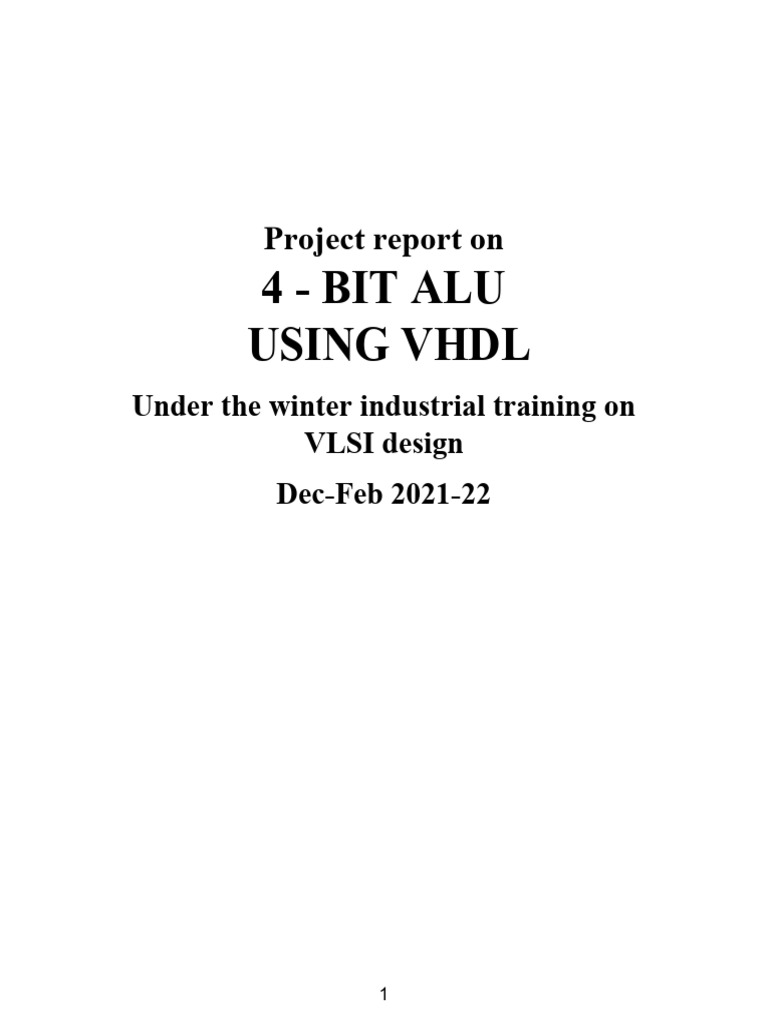 Vlsi Project Report | PDF