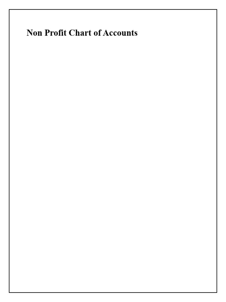 1 Non Profit Chart of Accounts | PDF